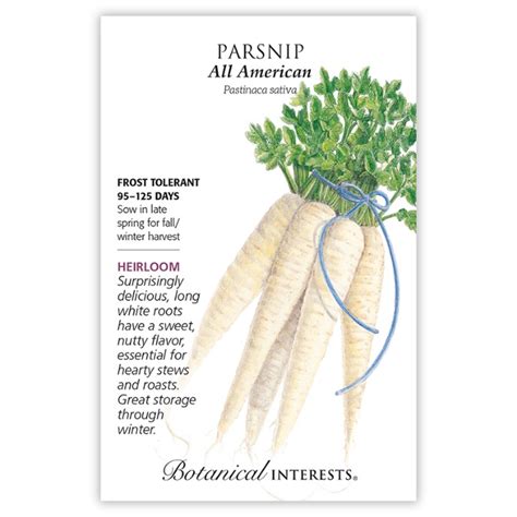 Botanical Interests Parsnip All American Seeds Mahoneys Garden
