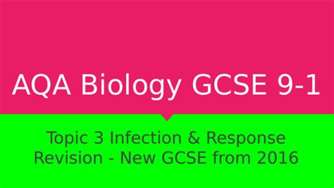 Aqa Gcse Biology Topic 3 Revision Powerpoint Infection And Response Teaching Resources