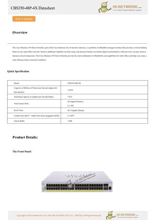 Cisco Cbs350 48p 4x Datasheet Pdf