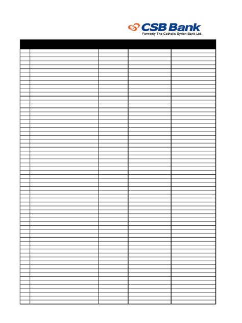 Csb Ifsc List Pdf Kerala