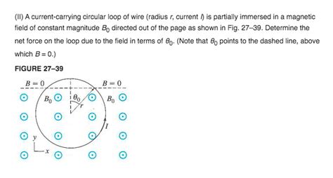 solved a current carrying circular loop of wire radius r