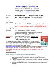 CSCE 102 General Applications Programming Syllabus Course Course Hero