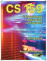 CS 159 C Programming For Engineers Spring 2024 Syllabus Course Hero