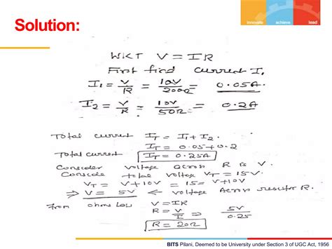 Revision Solved Problems Ohms Law Theorems Nodal Analysis RLC Circuits April Pptx