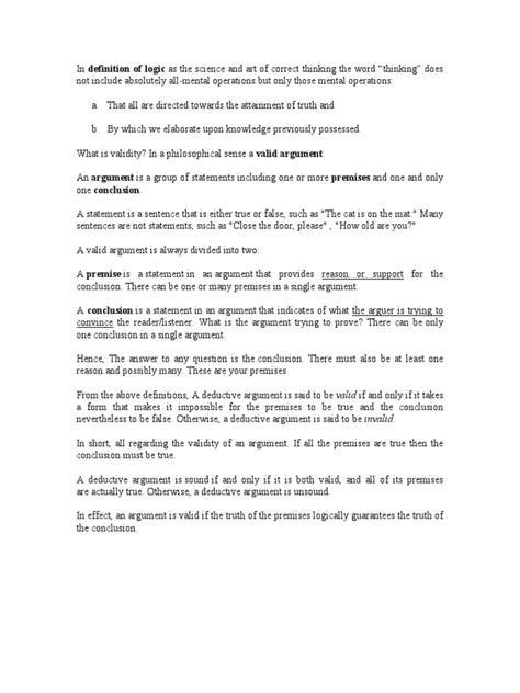 Valid Argument 1 Validity Argument