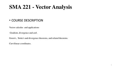 SOLUTION Vector Analysis Studypool
