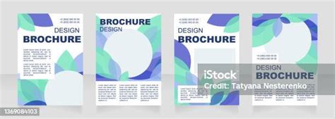 파란색은 빈 브로셔 레이아웃 디자인을 남깁니다 자연 장식 텍스트에 대한 빈 복사 공간이 있는 세로 포스터 템플릿 집합입니다 미리 만들어진 기업 보고서 수집 편집 가능한