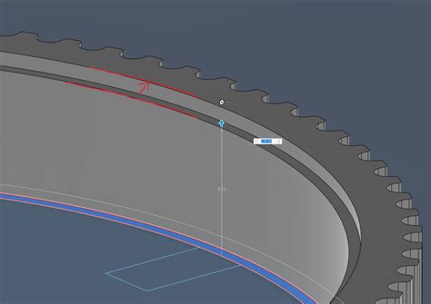 how do i extrude a circle getting thinner until it hits the top line