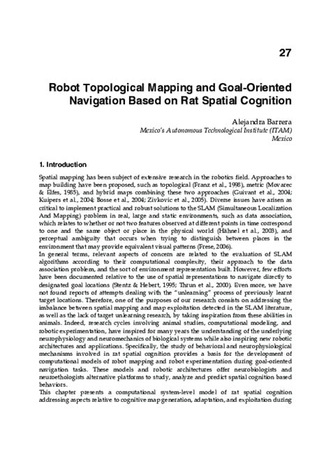Pdf Robot Topological Mapping And Goal Oriented Navigation Based On