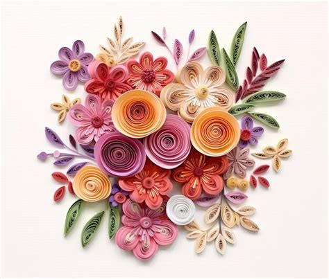 Premium Photo There Is A Paper Flower Arrangement Made Of Paper