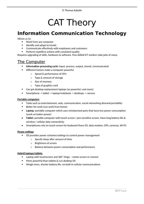 Summary Of Grade 11 Computers Part Of Your Life Computer Applications Technology Computer