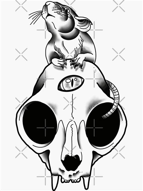 Mouse Skull Sticker For Sale By Borapronobis Redbubble
