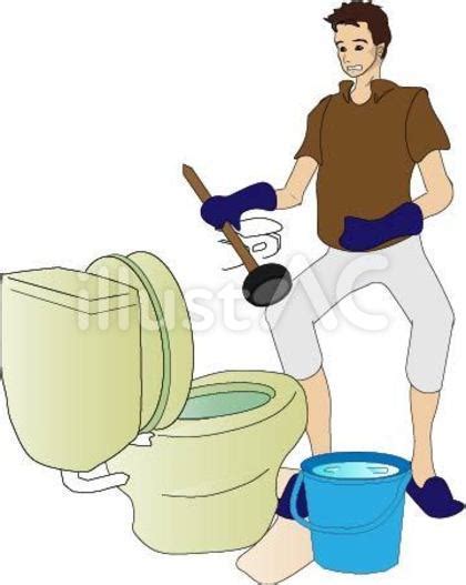 トイレの詰まりイラスト No 1617034／無料イラストなら「イラストac」