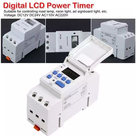 Jual Timer Digital Stop Kontak Listrik Otomatis Time Switch Relay 16a 220v 2000w Thc15a Pnp