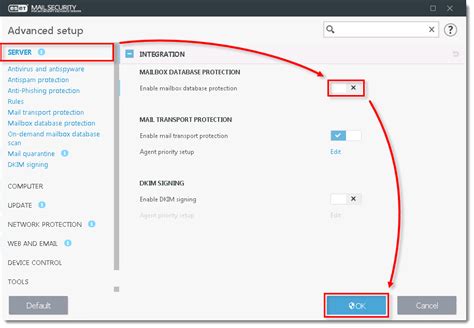 Kb7531 Perform A Database Scan Using Eset Mail Security For Microsoft