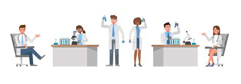 닥터 작업 문자 벡터 디자인의 집합입니다 감정과 다양한 행동의 프리젠 테이션 개념에 대한 스톡 벡터 아트 및 기타 이미지 개념 건강관리와 의술 과학 Istock