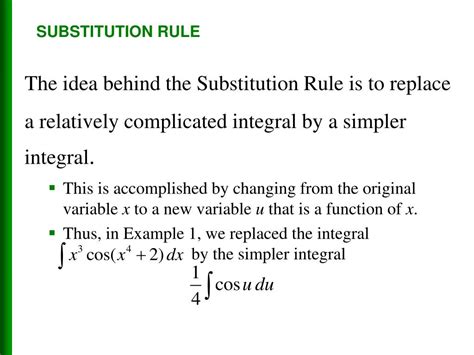 ppt 5 5 the substitution rule powerpoint presentation free download