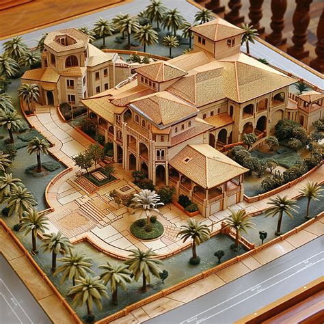Architectural Scale Models Miniature Buildings Premium Ai Generated Image