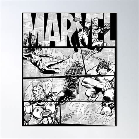 Aven Retro Black And White Comic Poster For Sale By Florencemck