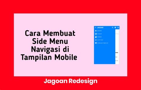 Cara Membuat Side Menu Navigasi Di Tampilan Mobile Jagoan Redesign