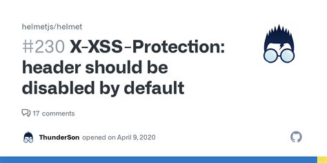 x xss protection header should be disabled by default · issue 230
