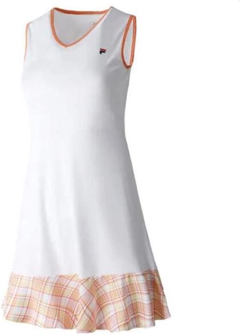 Fila Jurk Zoe Tennis Tenniskleding Dames Wit Maat M