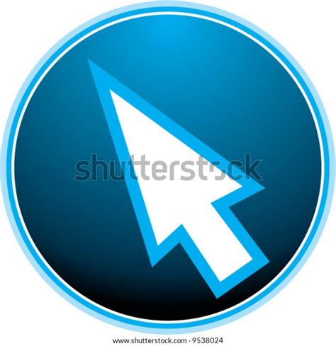 Cursor Arrow Symbol Sexy Blue Light vector de stock libre de regalías