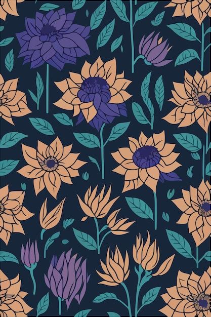 Premium Vector Colorscape Dahlia Patterns Vertical Beauty In Varied Hues