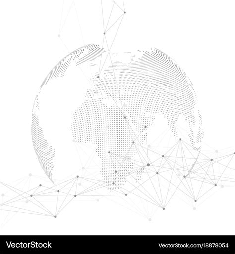 Big Data Complex World Globe Graphic Abstract Vector Image