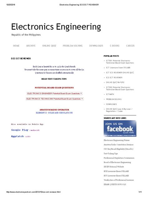 Electronics Engineering Ece Ect Reviewer Pdf Engineering