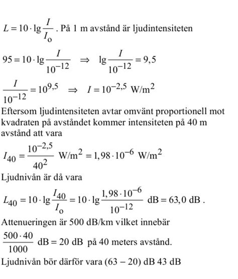 Attenueringen Ljud Fysikfysik 2 Pluggakuten