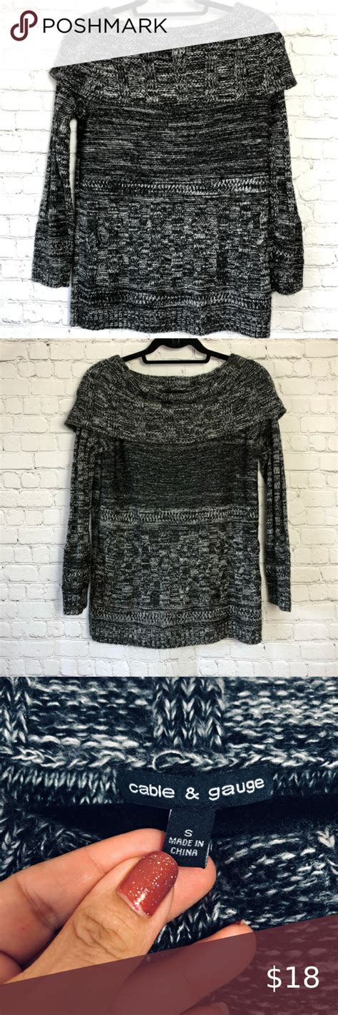 Cable And Gauge Sweater Black Gray Red Turtleneck Sweater Green Dress