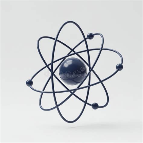 A 3d Visualization Of An Atomic Structure Features A Central Dark Blue