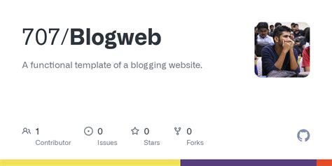 GitHub Blogweb A Functional Template Of A Blogging Website