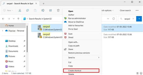 how to open the local security policy in windows 11
