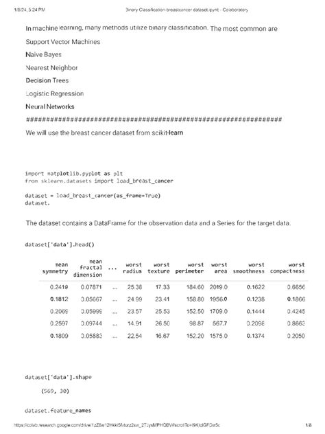 binary classification pdf