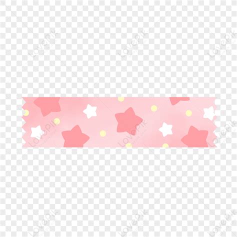 Pink Star Pattern Tape Paperstripspasteconnection Png Image And