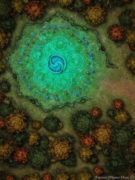 Fantasy Map Faerie Ring [30x40] Dnd Druid Circle Encounter Map Dnd
