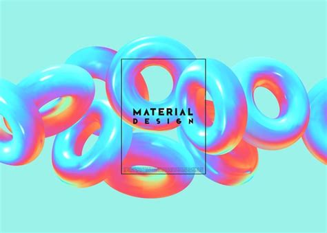 Premium Vector Abstract Background With Realistic Geometric 3d Tor