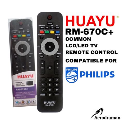 Huayu Common Lcd Led Tv Remote Control Rm 670c Philips Shopee Malaysia