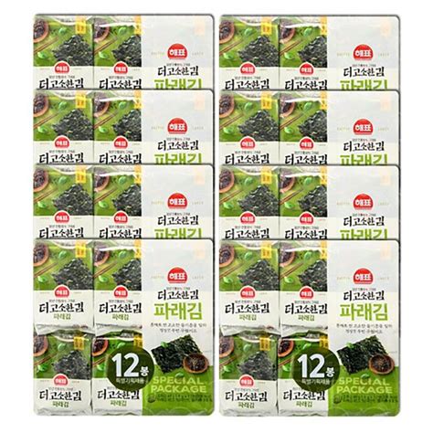 100 통깨에서 짠 들기름을 바른 해표 더 고소한 파래도시락김 96봉 홈플러스 택배배송