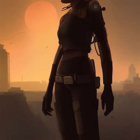 Android Standing In Dystopian Landscape By Vannovamuse On Deviantart
