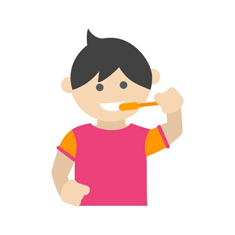 Brushing Teeth Flat Multicolor Icon 7728412 Vector Art At Vecteezy