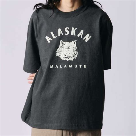 Denimio Br 25218 Heavyweight Crossover Neck Ss Print T Shirt【alaskan