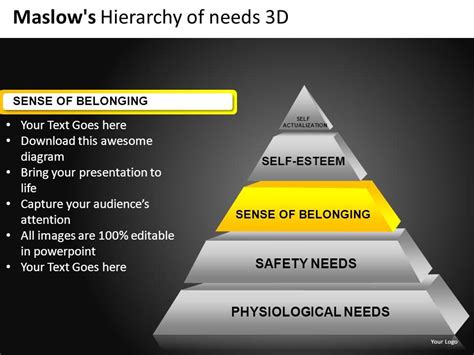 maslows hierarchy 3d powerpoint presentation slides db powerpoint
