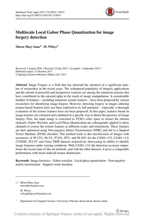 Multiscale Local Gabor Phase Quantization For Image Forgery Detection