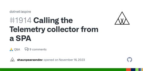 Calling The Telemetry Collector From A Spa · Dotnet Aspire · Discussion 1914 · Github