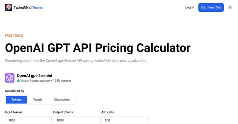 Openai Gpt 4o Mini Api Pricing Calculator