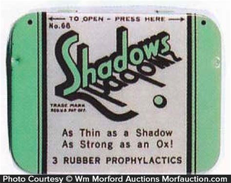Shadows Condom Tin • Antique Advertising