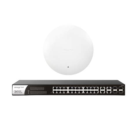 Draytek Vigor P PoE Network Switch And VAP C WiFi Ax Access Point Bundle NetXL